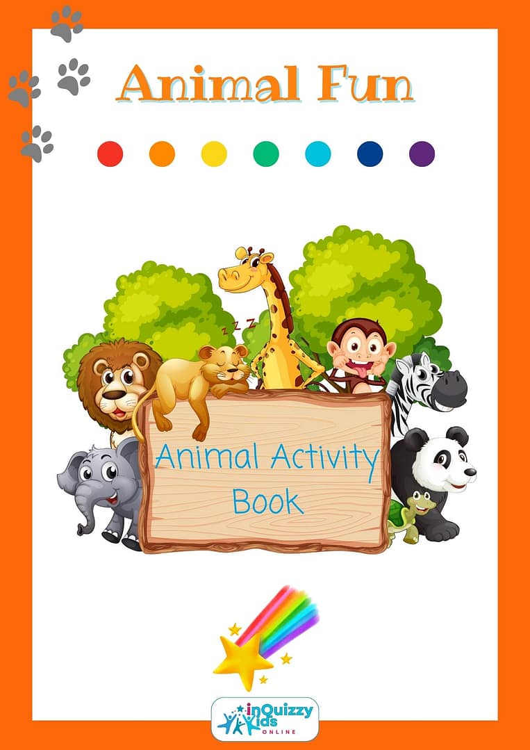 English Writing – Animal Activity Booklet – Grades 1 to 3 – inQuizzy Kids
