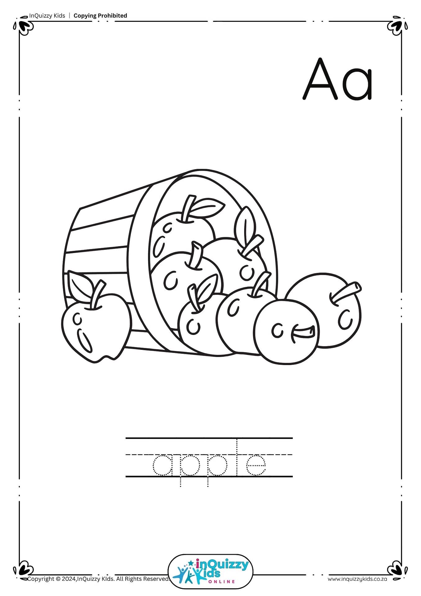 Alphabet Colouring Book – 25 pages: FREE DOWNLOAD – inQuizzy Kids