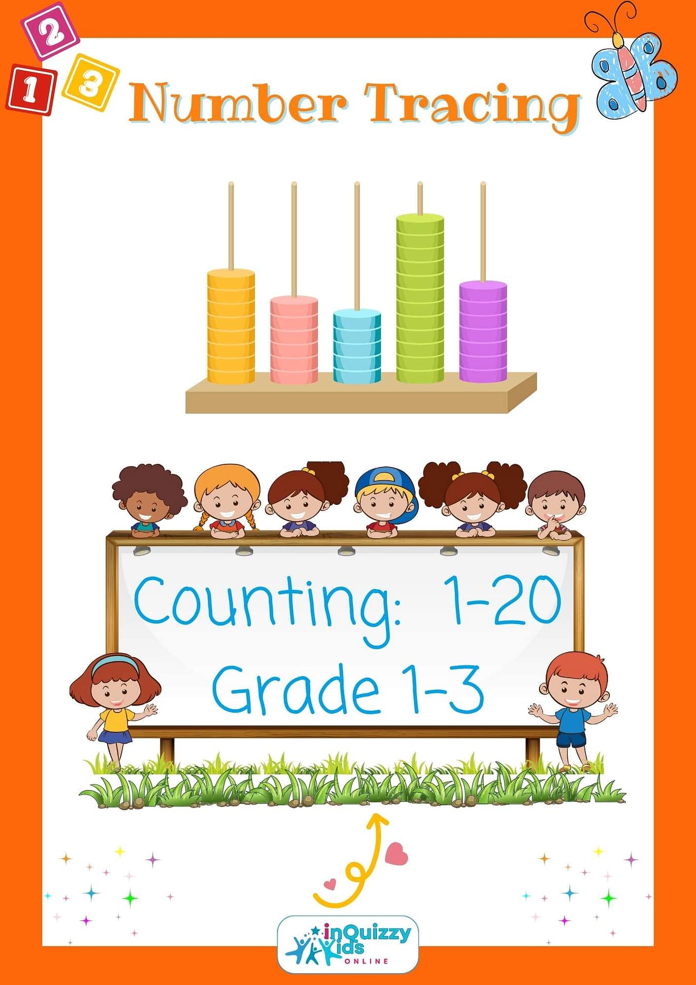 Number Tracing Booklet A4 – Grades 1 to 3 – inQuizzy Kids
